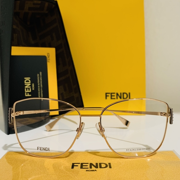 Fendi | Accessories | Fendi Glasses Style Ff 39g Frame In Rosegold ...